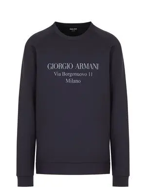 Giorgio Armani Borgonuovo 11 Sweatshirt - Navy_blue