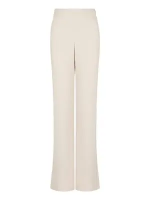 Giorgio Armani Wide-leg Silk Trousers - White