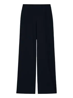 Giorgio Armani Wool Crepe Trousers - Black