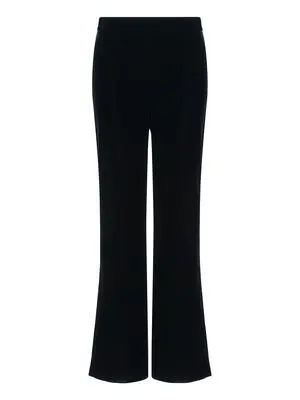 Giorgio Armani Cropped Velvet Trousers - Blue