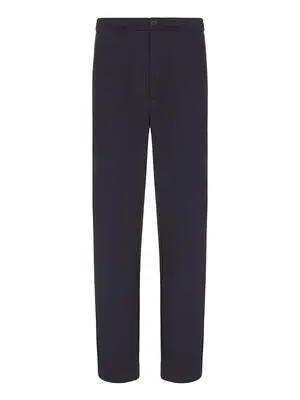 Giorgio Armani Cotton Double-jersey Trousers - Navy_blue