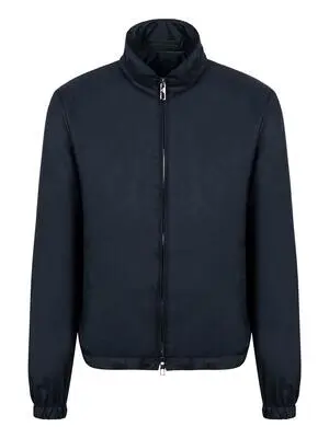 Giorgio Armani Icon Cashmere-blend Gabardine Blouson - Navy Blue