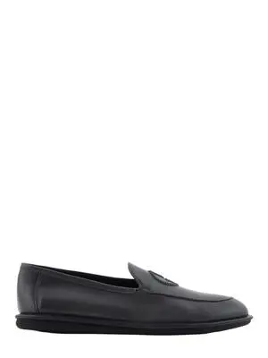 Giorgio Armani Vintage Nappa Leather Loafers - Grey