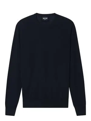 Giorgio Armani Virgin Wool Crew-neck Jumper - Black