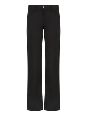 Giorgio Armani Five-pocket Virgin Wool Trousers - Black