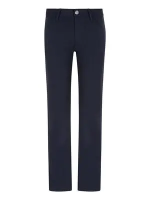 Giorgio Armani Five-pocket Virgin Wool Trousers - Blue