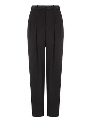 Giorgio Armani Single-darted Georgette Trousers - Patterned