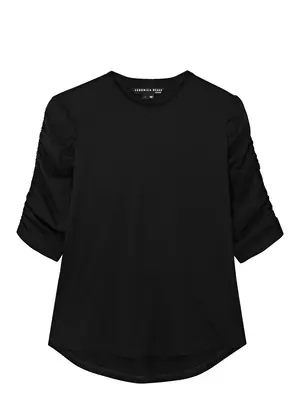 Veronica Beard Waldorf Cotton T-shirt - Black