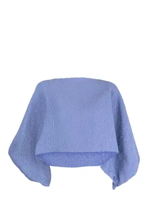 Voz Cropped Cape-style Jumper - Blue