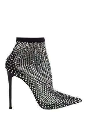 LE SILLA Gilda 85mm Crystal-embellished Boots - Black