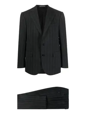 Corneliani Pinstripe-pattern Single-breasted Suit - Grey