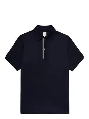 Paul Smith Signature Stripe' Trim Polo Shirt - Blue