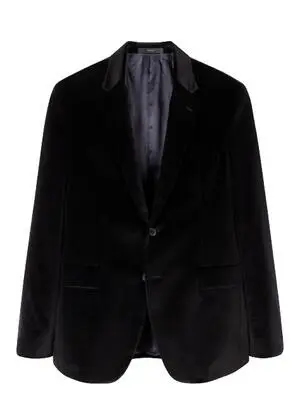 Paul Smith The Kensington Slim-fit Velvet Two-button Blazer - Black