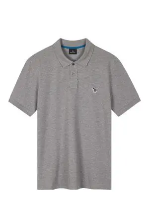 Paul Smith Marl Cotton-piqué Zebra Logo Polo Shirt - Grey