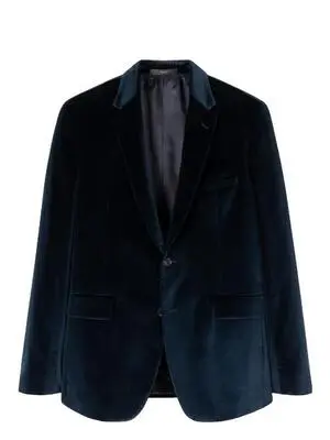 Paul Smith The Kensington Slim-fit Velvet Two-button Blazer - Blue