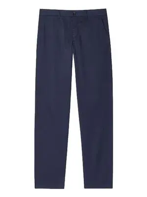 Paul Smith Tapered-fit Dark Stretch-cotton Chinos - Blue
