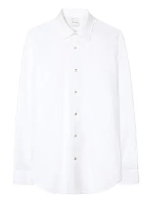Paul Smith Tailored-fit Cotton 'signature Stripe' Cuff Shirt - White
