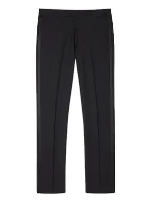 Paul Smith Slim-fit Wool-mohair Evening Pants - Black