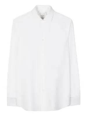 Paul Smith Tailored-fit Shirt With 'signature Stripe' Double Cuff - White
