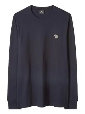 Paul Smith Cotton Zebra Logo Long-sleeve T-shirt - Blue
