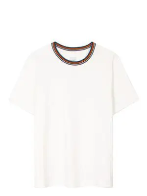 Paul Smith Cotton 'signature Stripe' T-shirt - White
