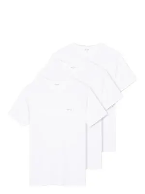 Paul Smith Organic Cotton Logo Lounge T-shirts Three Pack - White