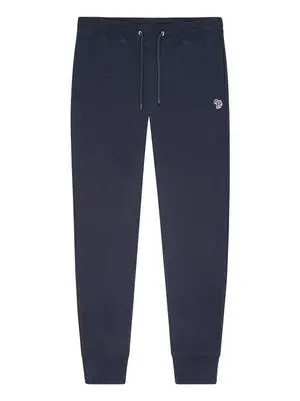 Paul Smith Tapered-fit Zebra Logo Cotton Sweatpants - Blue