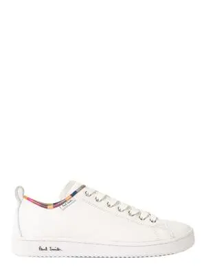 Paul Smith Leather Sneakers With Swirl Trim - White