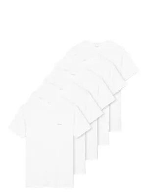 Paul Smith Organic Cotton Lounge T-shirts Five Pack - White