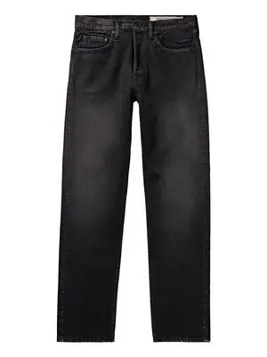 Kapital Slim-fit Straight-leg Stone-washed Jeans - Black