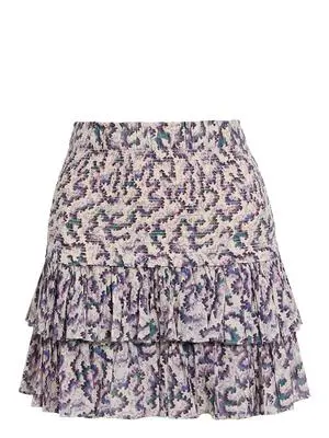 MARANT ETOILE Naomi Floral-print Mini Skirt - Purple