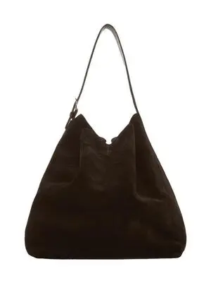 TOTEME Belted Suede Tote Bag - Brown