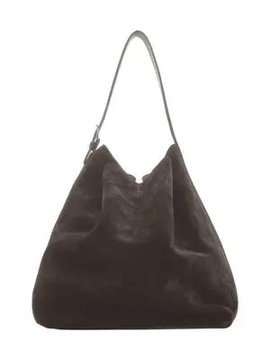 TOTEME Belted Suede Tote Bag - Grey