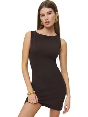 REFORMATION Nataly Knit Mini Dress - Mole