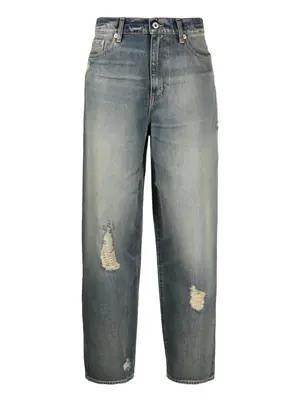 Kenzo Mid-rise Tapered Jeans - Blue