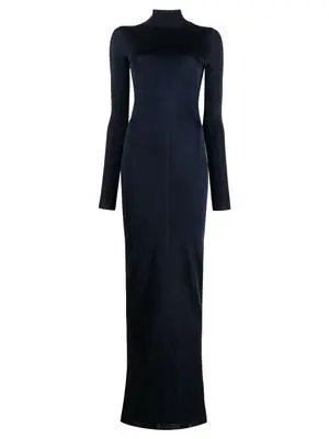 Saint Laurent Knit Maxi Dress - Blue