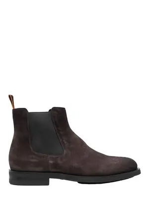 Santoni Round-toe Suede Ankle Boots - Brown