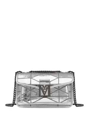 Mcm Travia Quilted Shoulder Bag - Light Silver