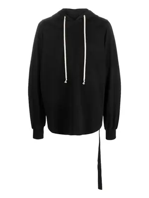 Rick Owens Jumbo Cut-out Cotton Hoodie - Black