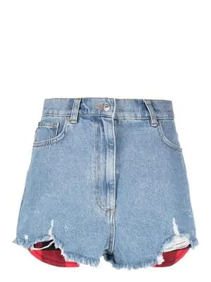 Moschino High-rise Denim Shorts - Blue