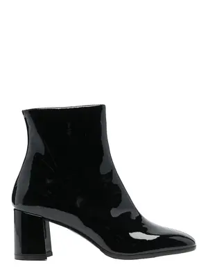 CAREL Patent Leather Ankle Boots - Black