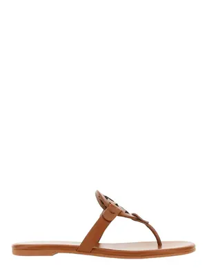 Tory Burch Tory Burch Miller Leather Flat Sandals Buff
