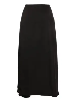 JIL SANDER Off-centre Zip-fastening Midi Skirt - Black