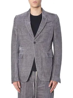Rick Owens Single-breasted Jacket - Grey