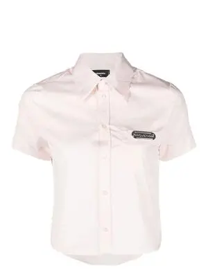 Dsquared2 Cropped Logo-patch Shirt - Pink