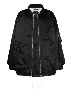 NICOLAS ANDREAS TARALIS Exposed-seam Zip-up Bomber Jacket - Black