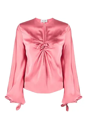 DEL CORE Knot-detail Blouse - Pink