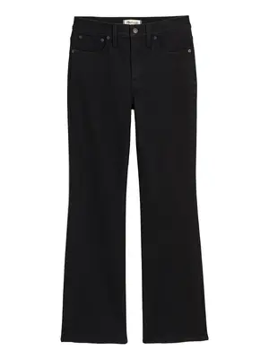 Madewell Petite Kick Out Crop Jeans - Black Rinse Wash