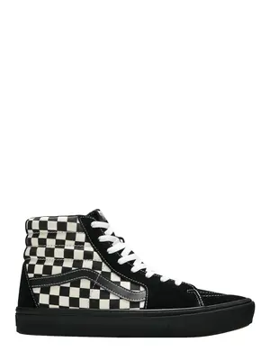 VANS Sk8-hi Comfycush Mixed Media Checker Sneakers - Black