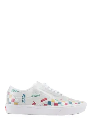 VANS Comfycush Slip-skool Block Multi Checkerboard - White